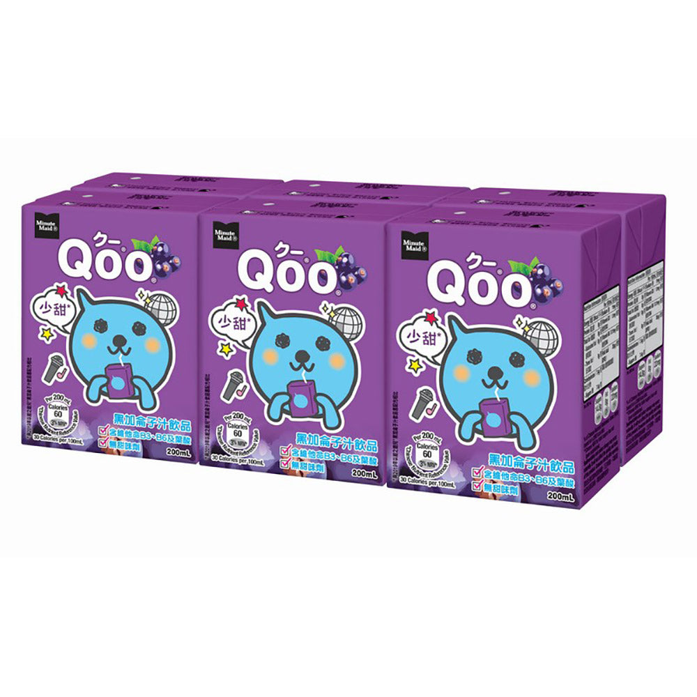 Qoo Blackcurrant Juice Drink 200ml x 6 Pack – Umall - Australia's Largest Online Asian Supermarket