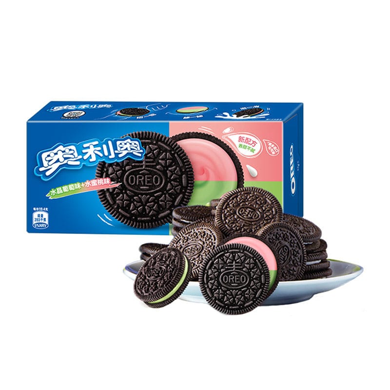 Oreo Sandwich Biscuits, Grape and Peach Flavour, 4 Pack, 194g – Umall - Australia's Largest ...