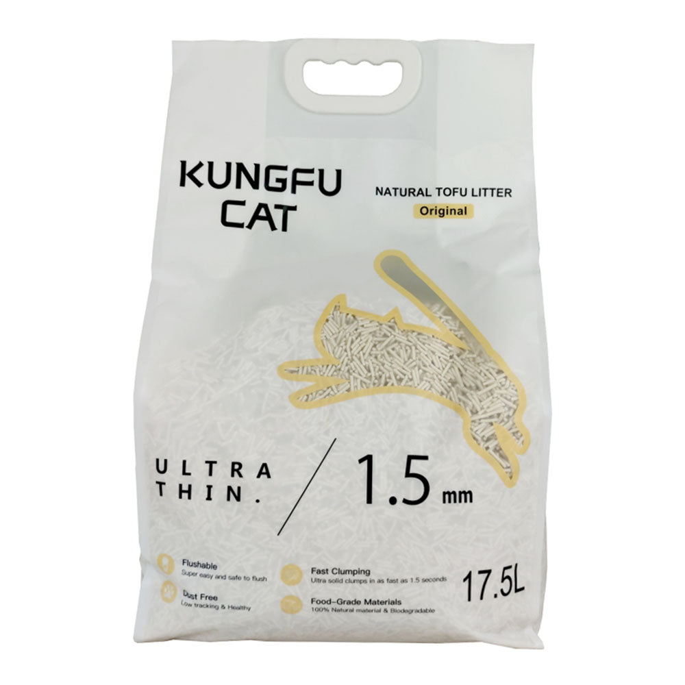 Kungfu Cat Ultra Thin 1.5mm Tofu Cat Litter - Original, 17.5L/6kg – Umall - Australia's Largest ...