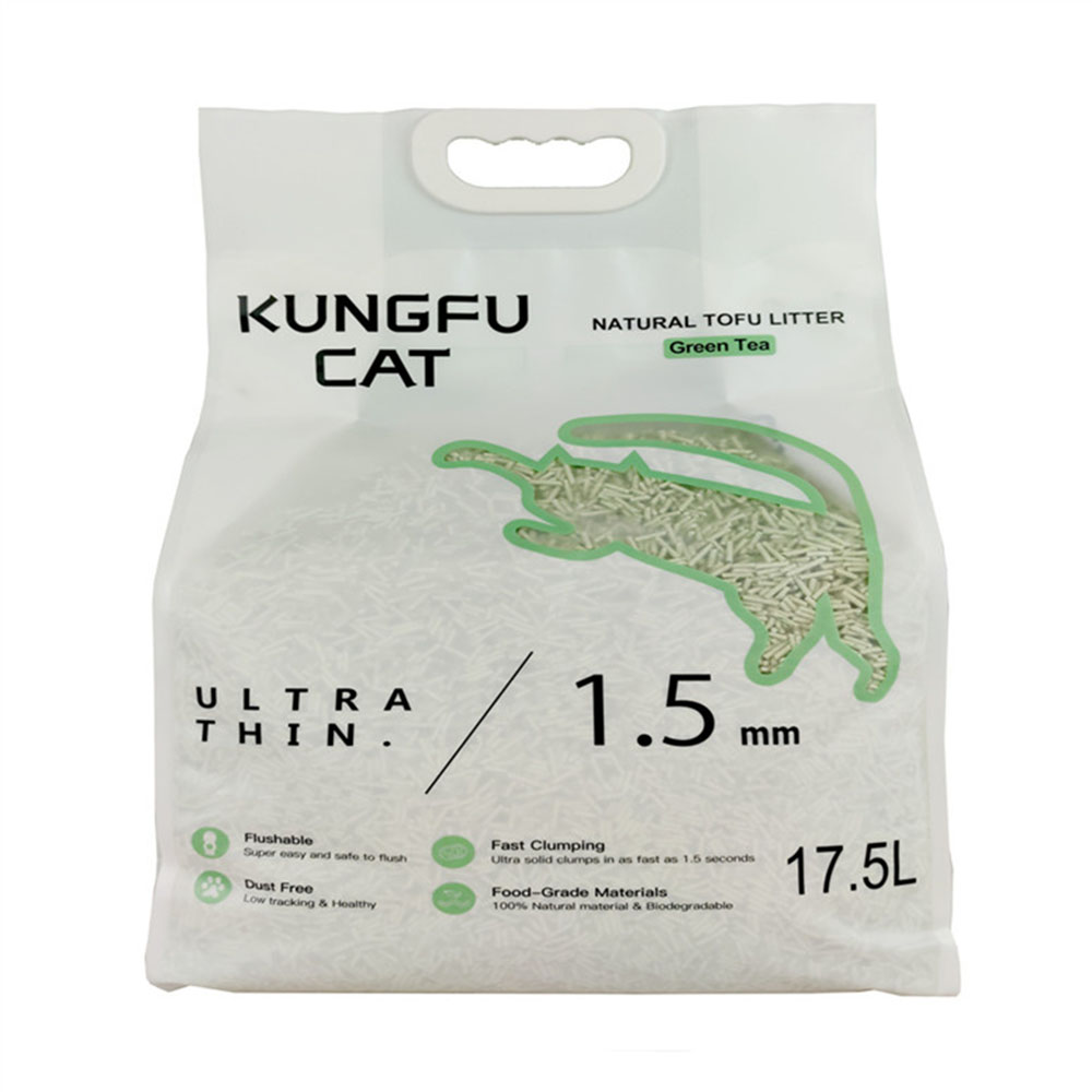 Kungfu Cat Ultra Thin 1.5mm Green Tea Scent Cat Litter - 17.5L/6kg – Umall - Australia's Largest ...