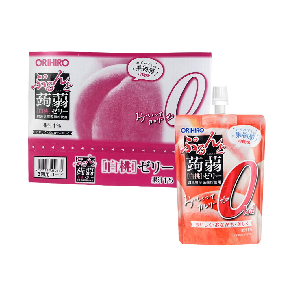 Orihiro Japanese Konjac Jelly, Zero Calorie, White Peach Flavour, 130g – Umall - Australia's ...