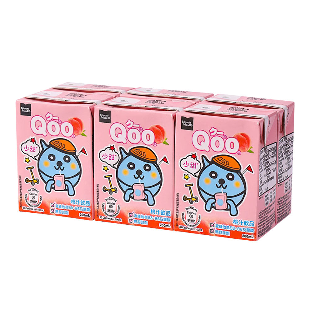 Qoo Peach Juice Drink 200ml - Pack of 6 – Umall - Australia's Largest Online Asian Supermarket
