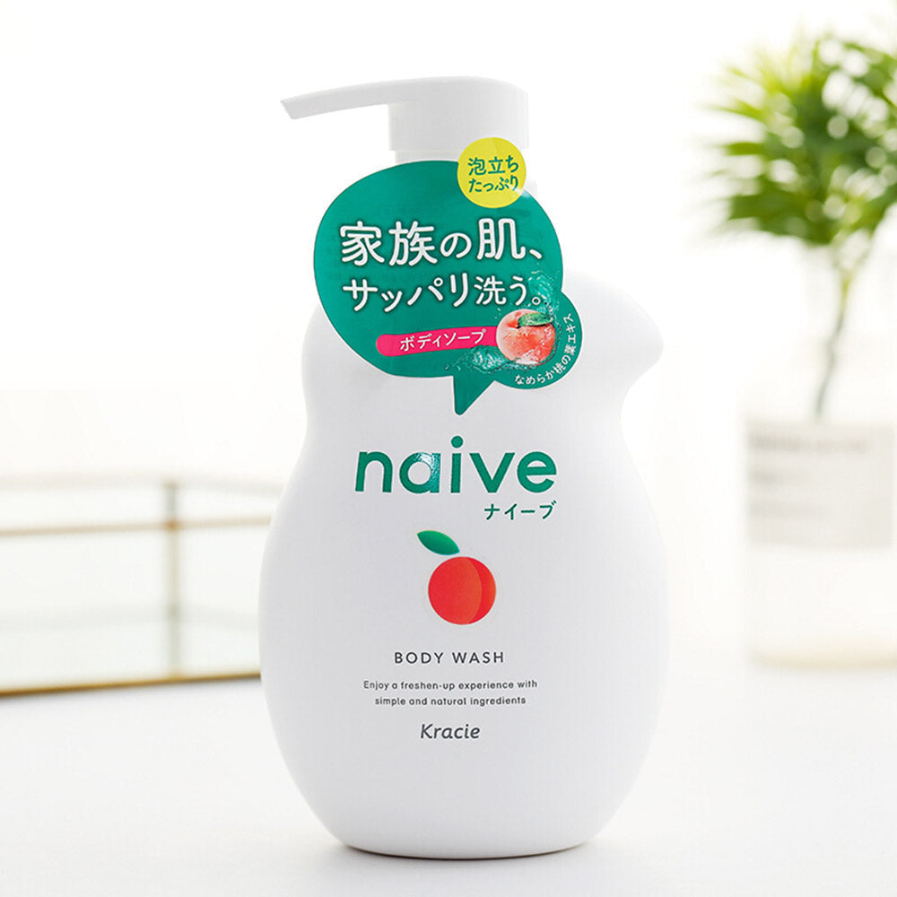 Kracie Naive Peach Moisturizing Body Wash - 530ml – Umall - Australia's Largest Online Asian ...