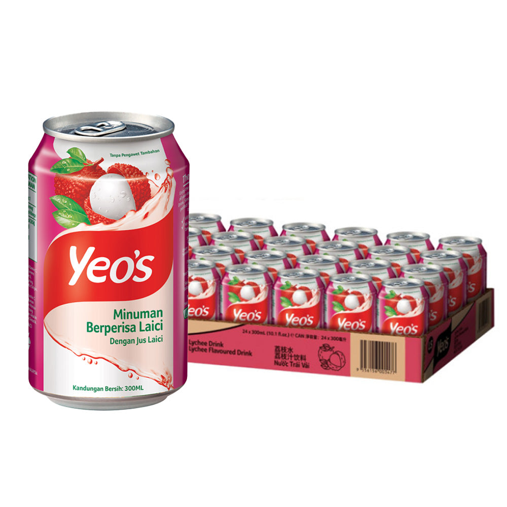 Yeo's Lychee Flavoured Drink - 300ml x 24 Cans – Umall - Australia's Largest Online Asian ...