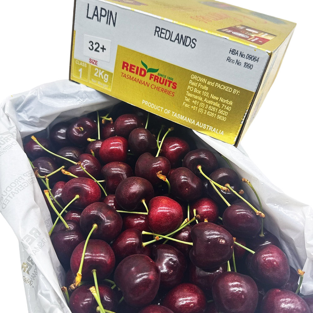 Reid Fruits Tasmanian Lapin Cherries Gift Box - 32mm+ 2kg – Umall - Australia's Largest Online ...
