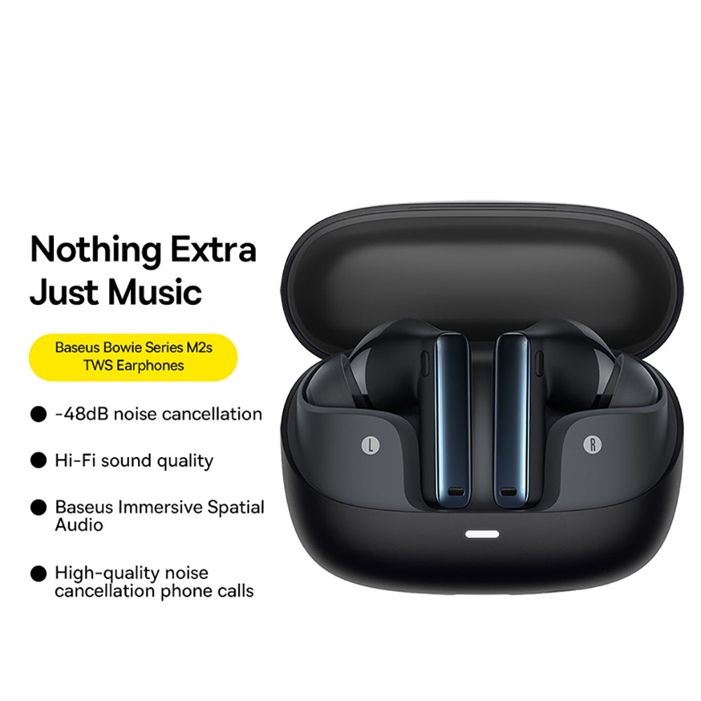 Baseus Bowie Series M2s TWS Bluetooth Earphones - Starry Black – Umall - Australia's Largest ...