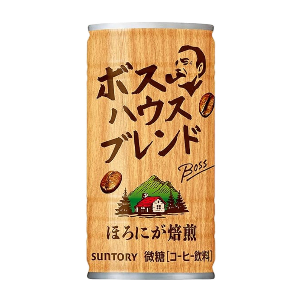 Suntory BOSS House Blend Canned Coffee 185g – Mild Bitter Roast, Low S ...