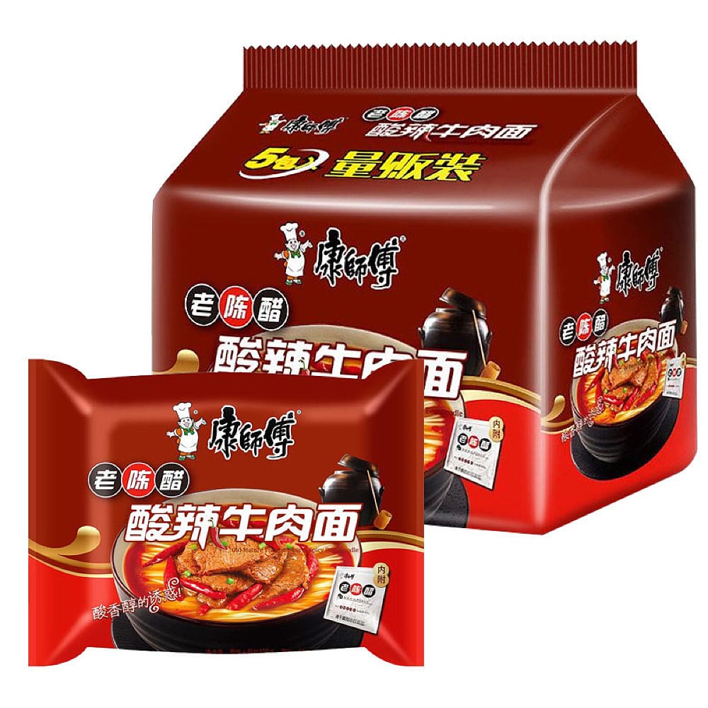Master Kong Hot and Sour Beef Noodles - 117g x 5 Packs – Umall - Australia's Largest Online ...