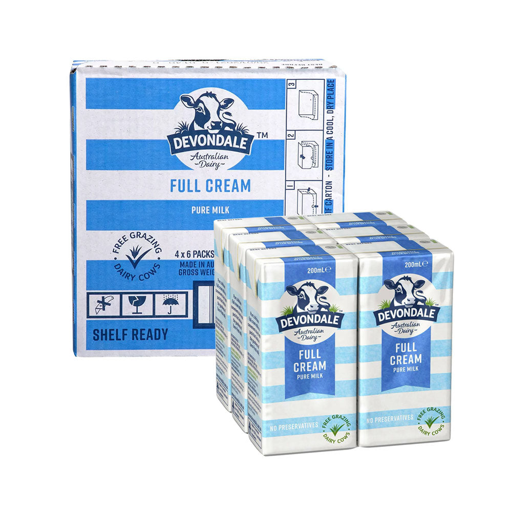 Devondale Full Cream Pure Milk 200ml × 24 Pack – UHT Long-Life – Umall ...