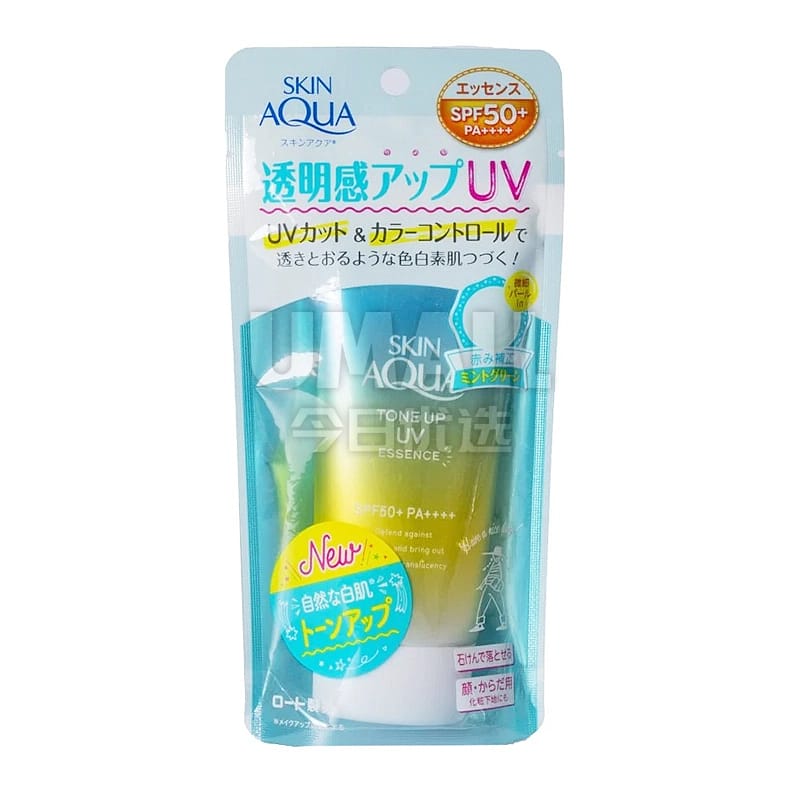 Rohto Skin Aqua Tone Up UV Essence Mint Green SPF50+ PA++++ - 80g – Umall - Australia's Largest ...