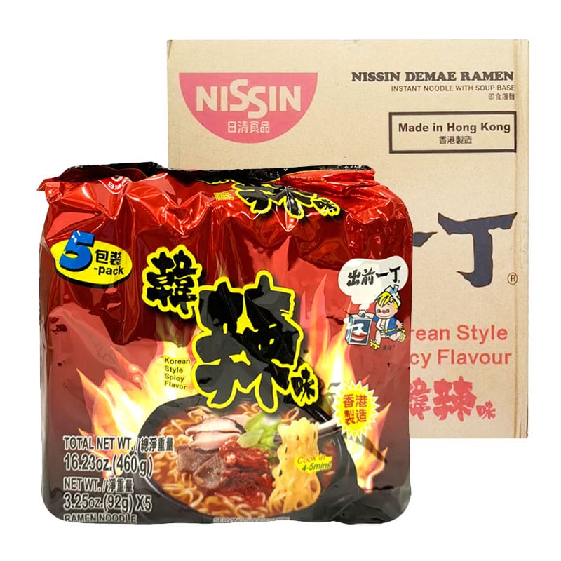 Nissin Demae Ramen Korean Style Spicy Flavor - 92g x 5 Packs x 6 Sets/ – Umall - Australia's ...