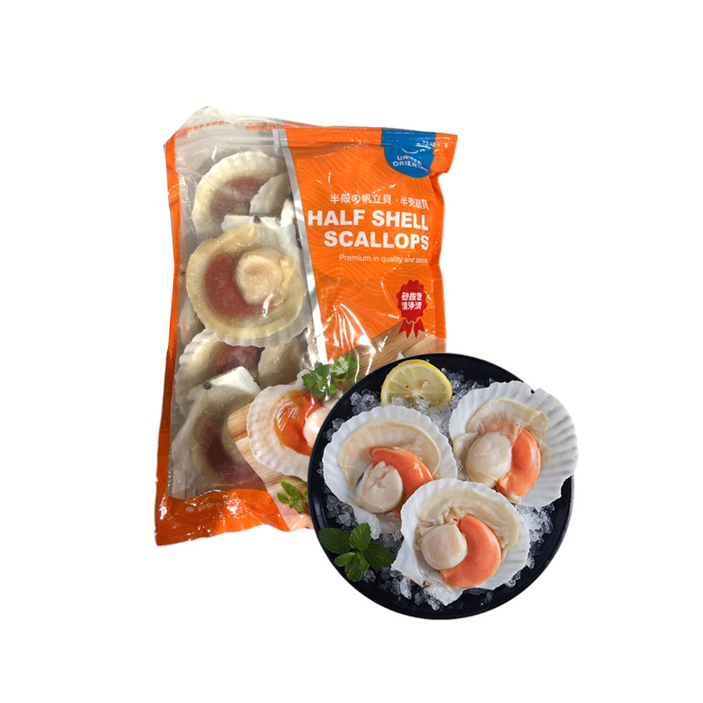 United Oriental Frozen Half Shell Scallops - 1kg – Umall - Australia's ...