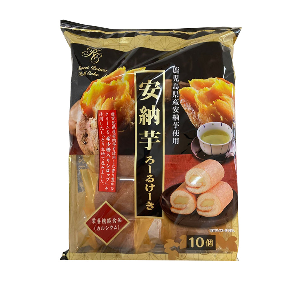 Japanese Imported Annou Imo Roll Cake - Sweet Potato Flavor, 10 Pieces ...