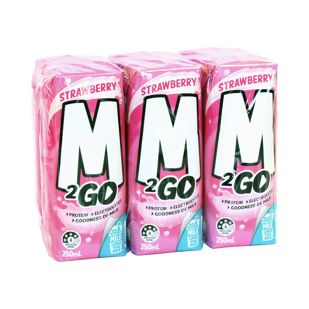 M2GO Strawberry UHT Milk - 6x250mL – Umall - Australia's Largest Online ...
