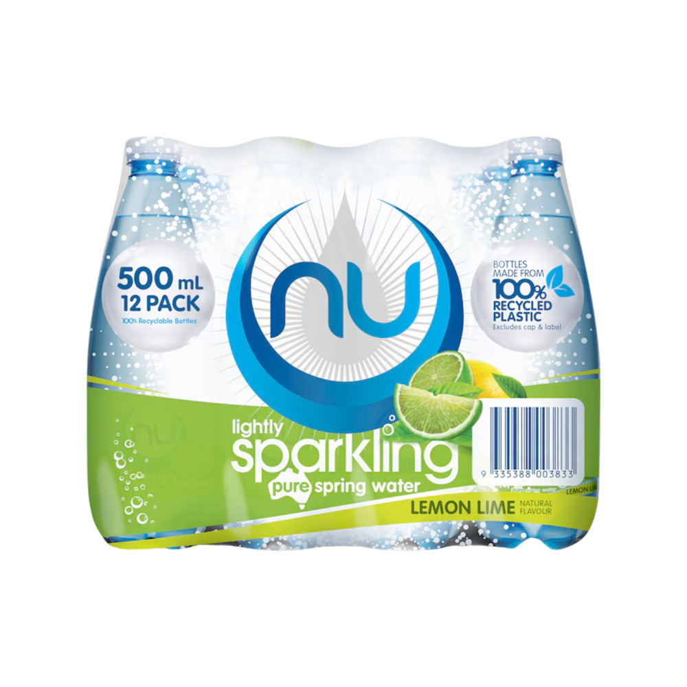 Nu Pure Lightly Sparkling Spring Water - Lemon Lime 500 mL x 12 – Umall ...