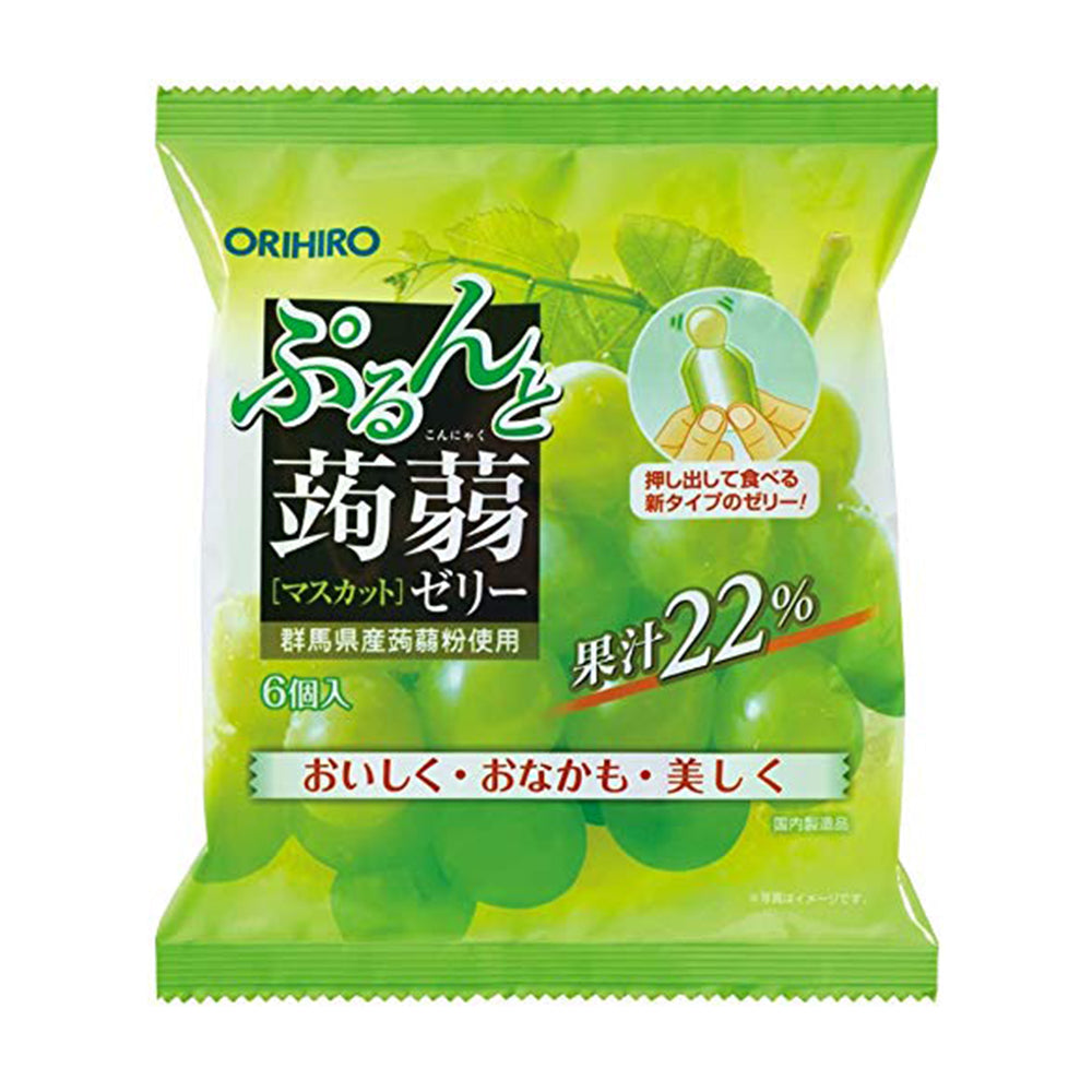 Orihiro Japanese Konjac Jelly - Green Grape Flavor, 13 Calories, 6pcs ...