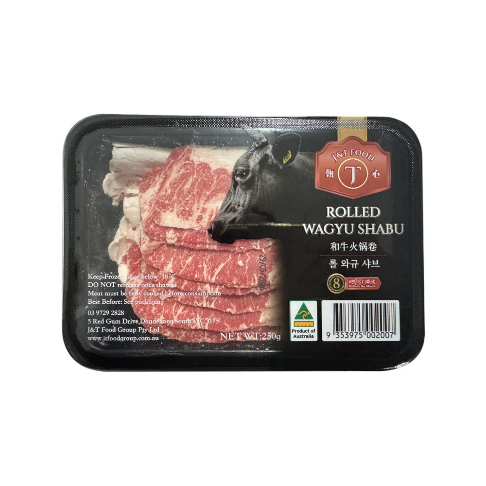 J&T Food Rolled Wagyu Shabu Beef Slices 250g - Thinly Sliced Hot Pot B ...