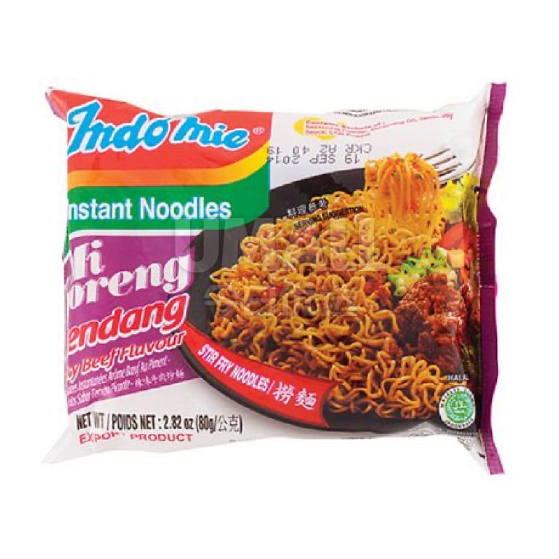 Indomie Mi Goreng Rendang Spicy Beef Flavour Instant Noodles - 80g ...