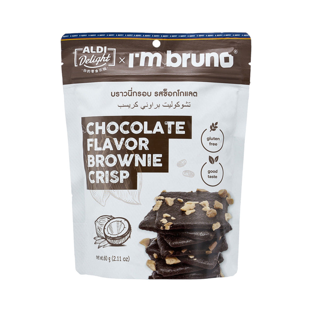 ALDI Delight x I'm bruno Chocolate Flavour Brownie Crisp 60g – Limited ...