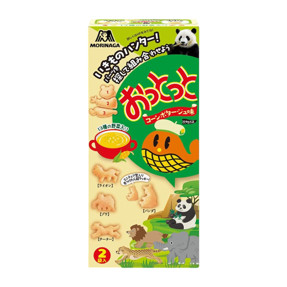Morinaga Ottotto 3D Fish & Animal Crackers Corn Potage Flavor 50g - Li ...