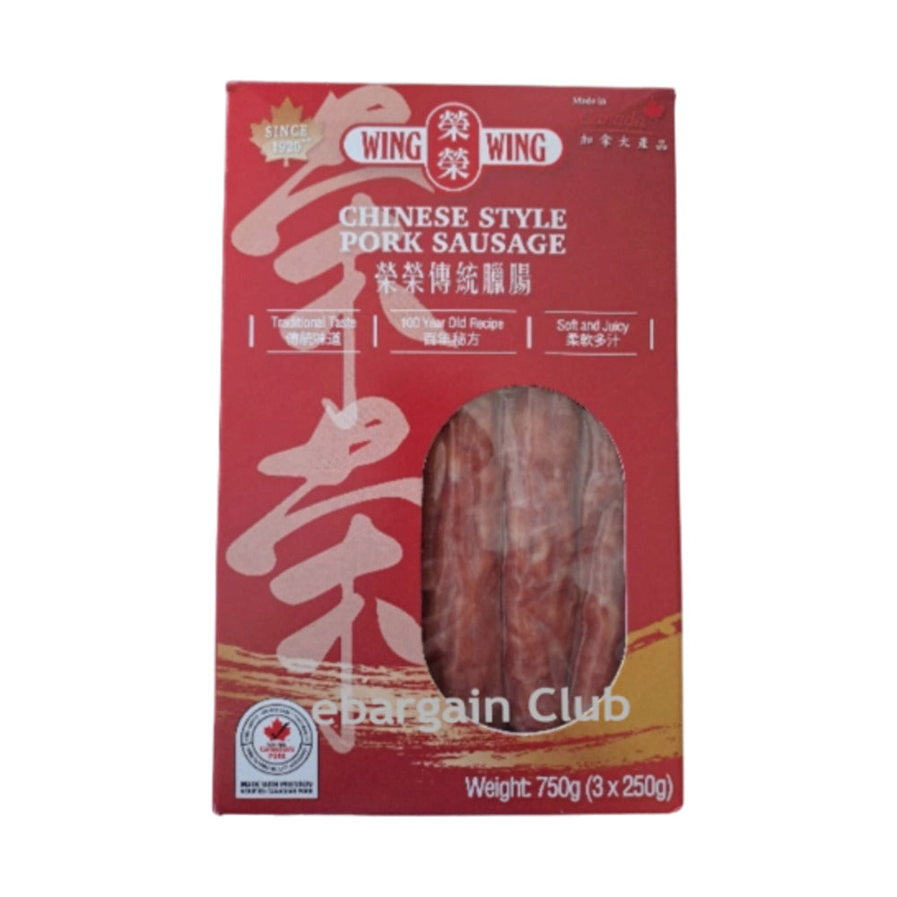 Wing Wing Traditional Chinese Pork Sausage (Lap Cheong) 750g – 3 x 250 ...