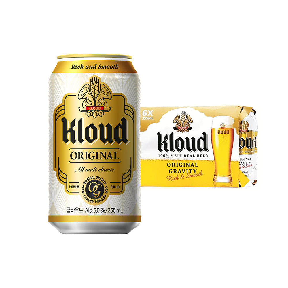 Kloud Original Gravity 100 % Malt Beer – 5 % ABV, 355 mL × 6 Cans | Ri ...