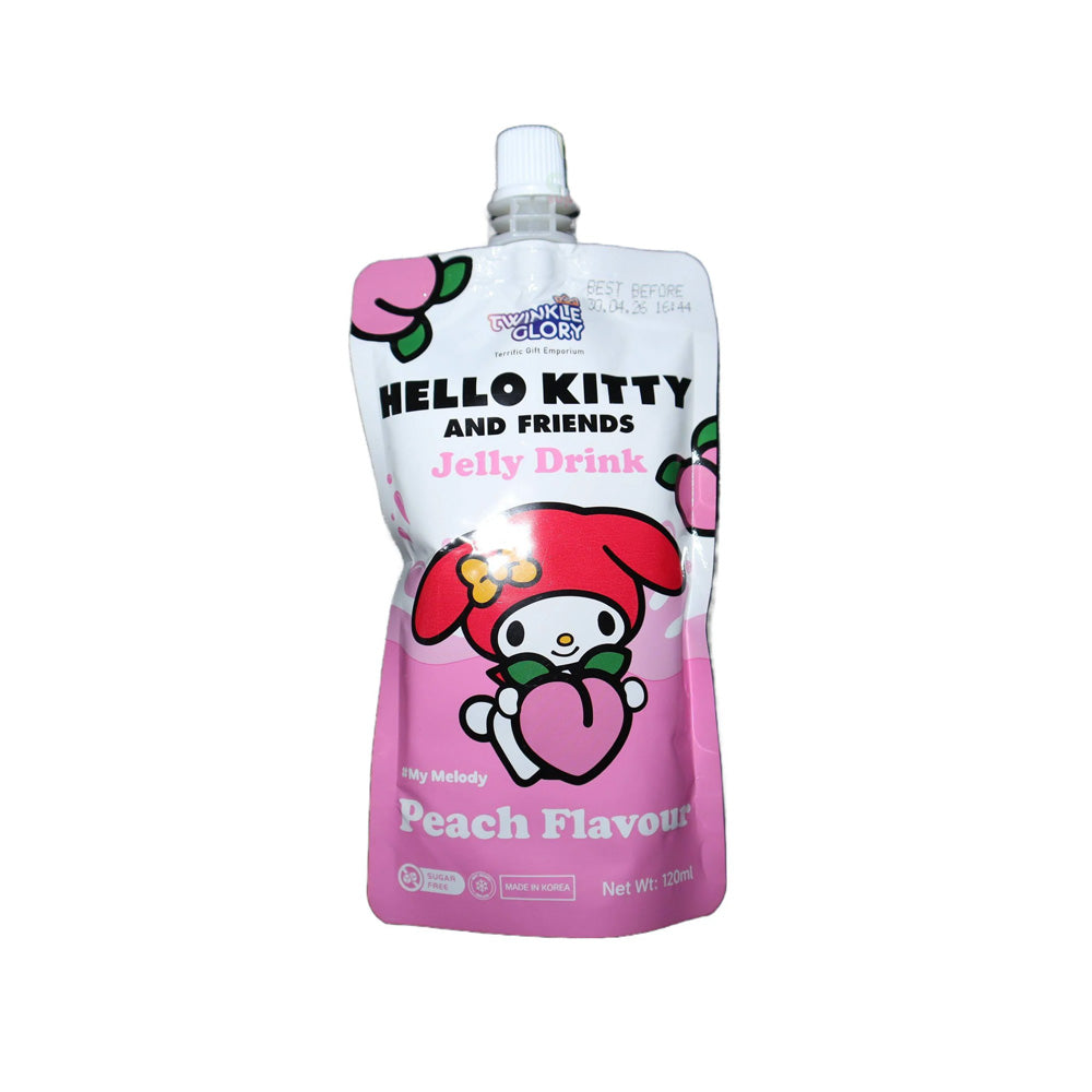 Twinkle Glory Hello Kitty & Friends Peach Jelly Drink, Sugar‑Free – 12 ...