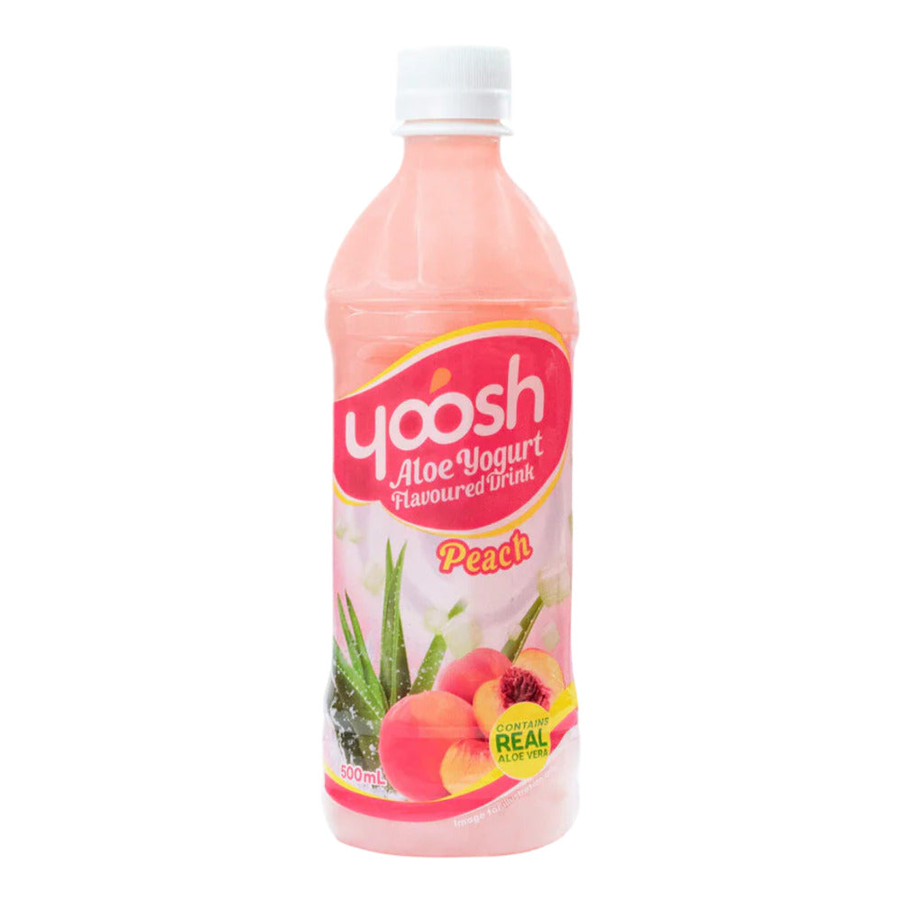 Yoosh Peach Aloe Yogurt Flavoured Drink with Real Aloe Vera – 500ml ...