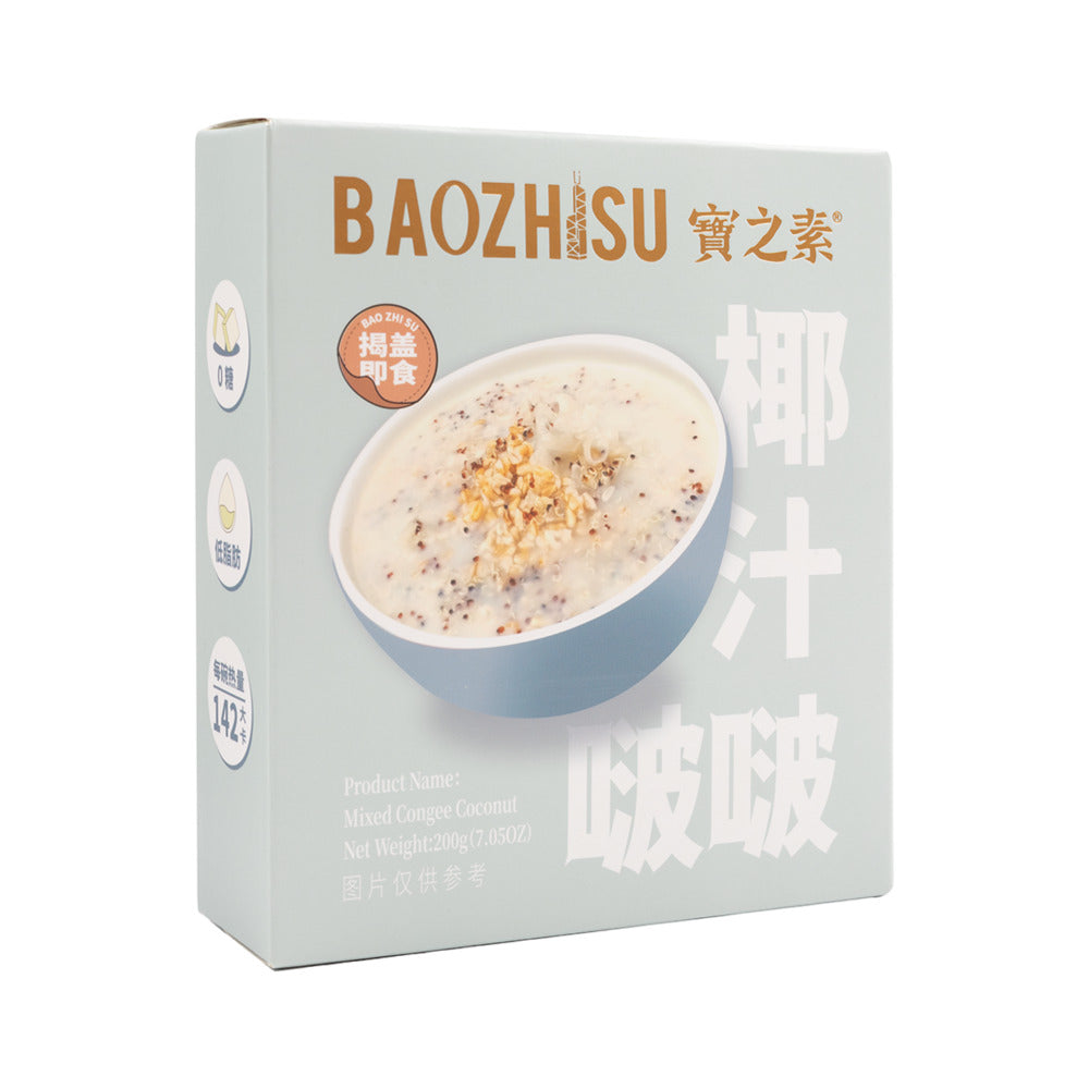 Baozhisu Coconut Mixed Congee 200g - Ready-to-Eat Sweet Breakfast Porr ...