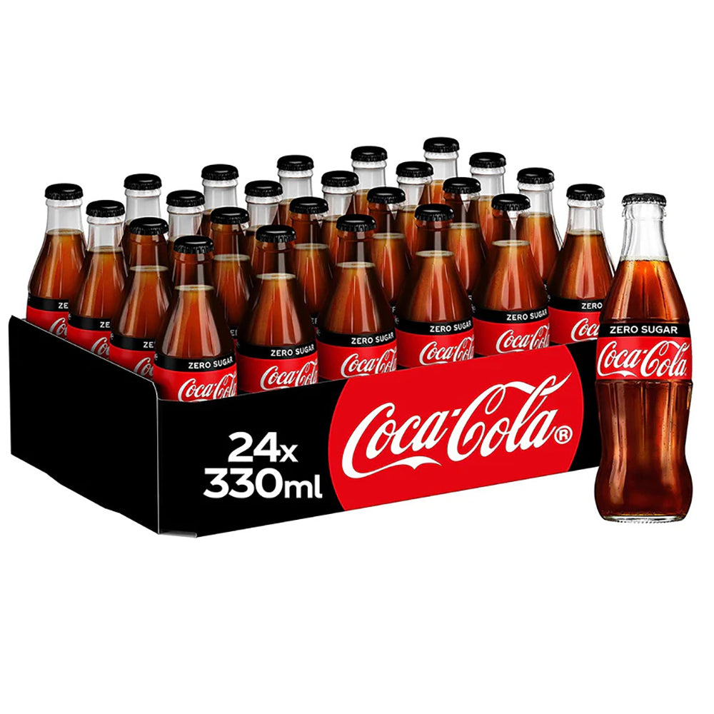 Coca-Cola Zero Sugar Glass Bottles - 24 x 330ml – Umall - Australia's ...