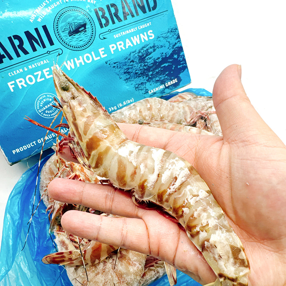 Tarni Brand Raw Brown Tiger Prawns U6/8 - 500g – Umall - Australia's ...