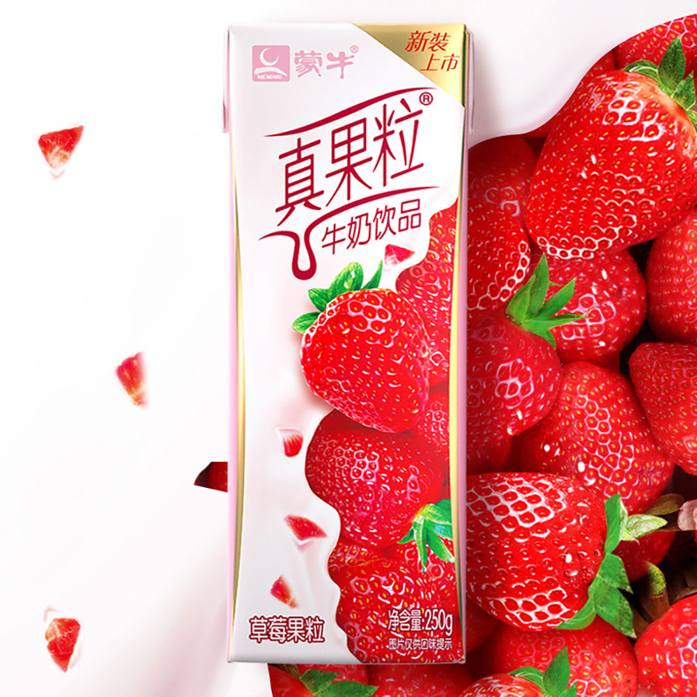 Mengniu Real Fruit Milk Drink Strawberry Flavor - 250ml – Umall - Australia's Largest Online ...