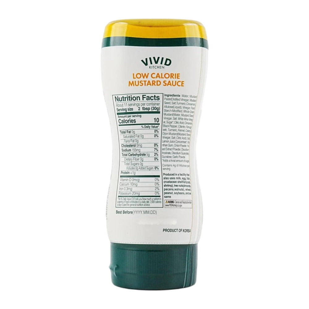 Vivid Kitchen Low Calorie Mustard Sauce 320g – Sugar Free, 10 Calories ...