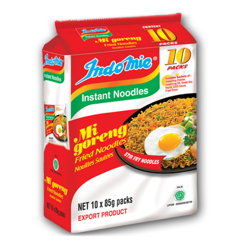 Indomie Mi Goreng Fried Noodles - Original Flavor, 85g x 10 Packs ...