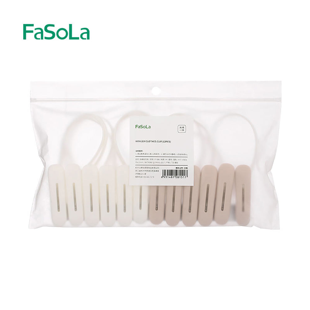 FaSoLa Hanging Clothes Clips - Assorted Colors, 12 Pieces – Umall - Australia's Largest Online ...