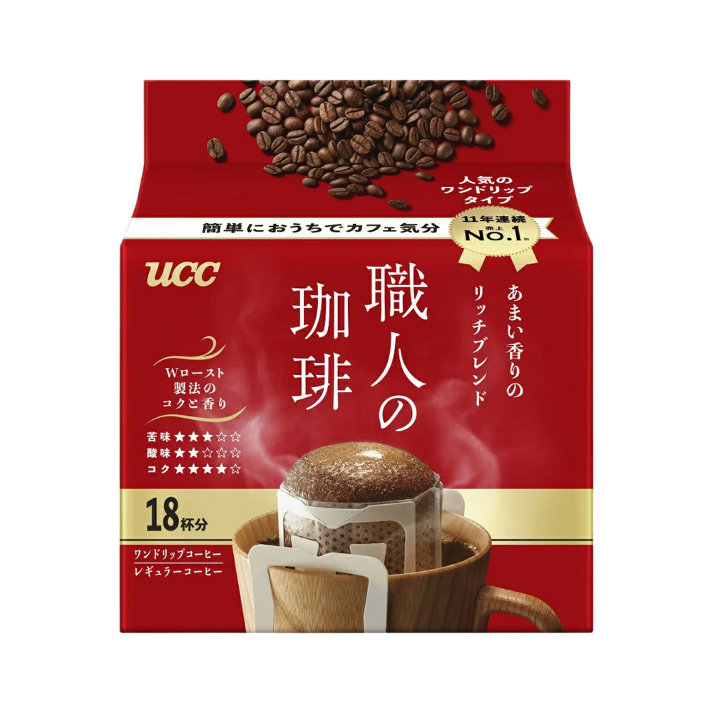 UCC Artisan Drip Coffee Sachets – Rich Mocha Blend, 126g (18 Servings ...