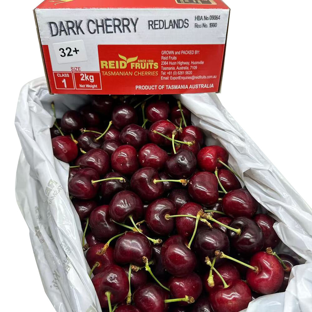 Reid Fruits Tasmanian Dark Cherries Gift Box 32mm+ 2kg – Umall ...