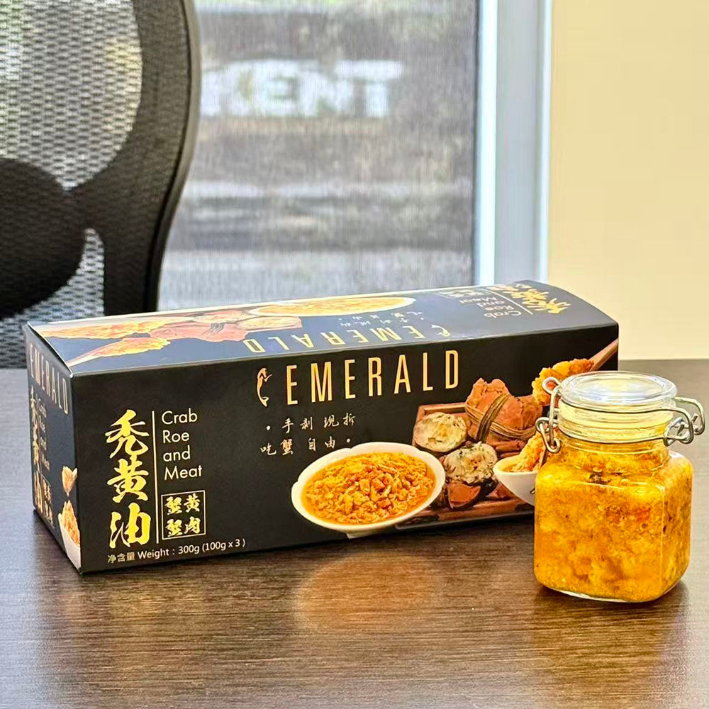 Emerald Hairy Crab Roe & Meat Paste – 3 Packs, 300g (Frozen) - Crab Ro ...