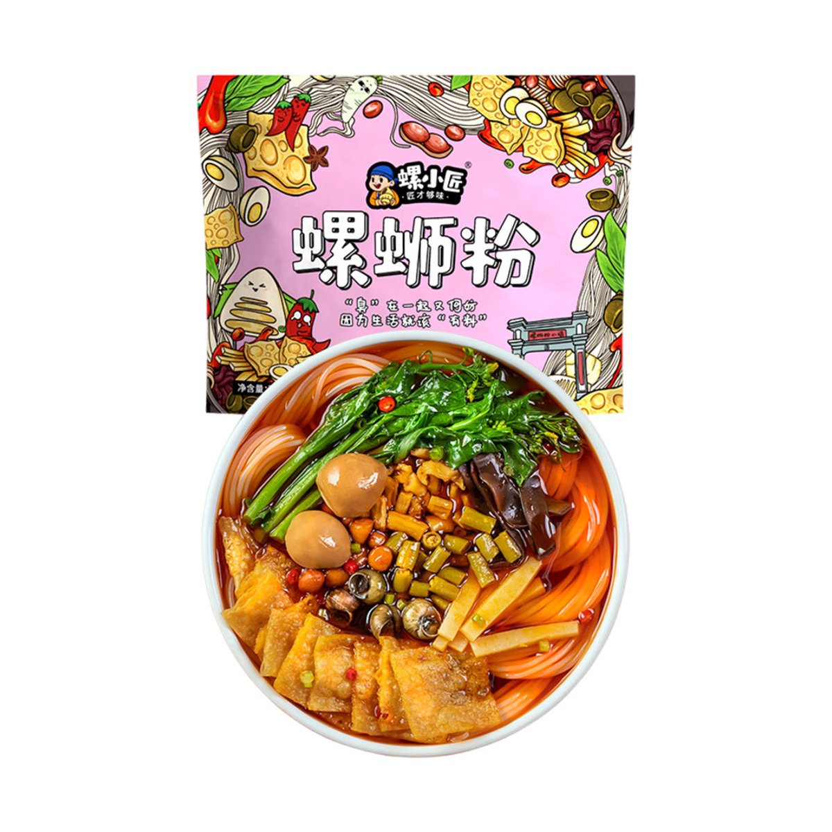 Luo Xiao Jiang Liuzhou Luosifen with Quail Eggs 360g - Spicy & Sour Ri ...
